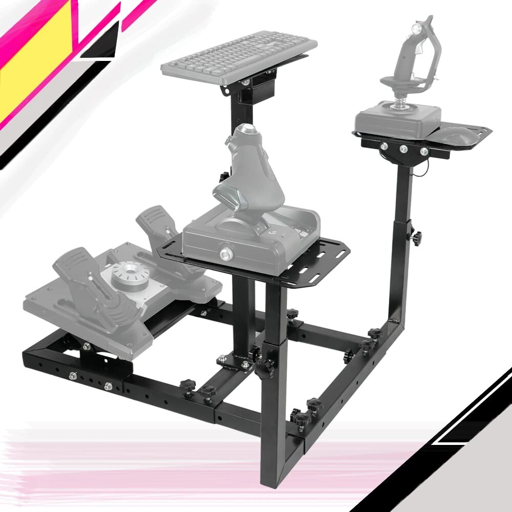Minneer Flight Sim Stand Racing Sim Cockpit Fit Logitech X52 X56 YOKE ...