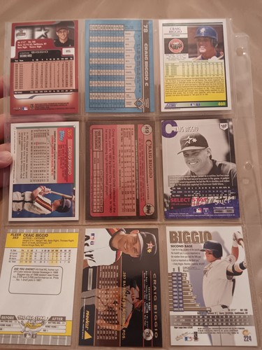 Lot of 9 Craig Biggio Houston Astros baseball cards | eBay