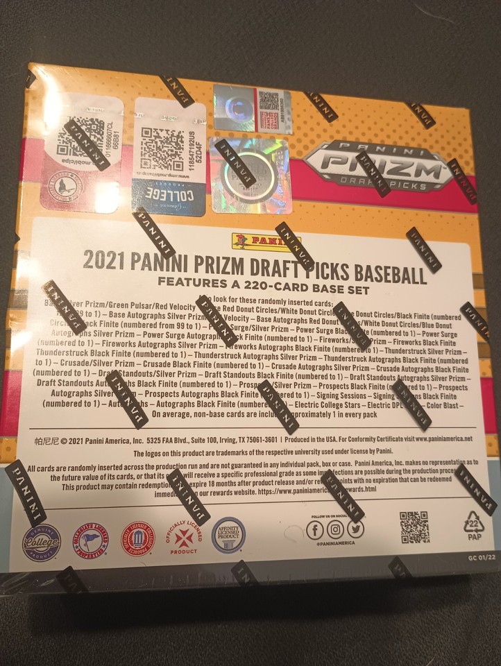 2021 Panini Prizm Draft Picks Baseball Mega Box Factory Sealed 1 ...