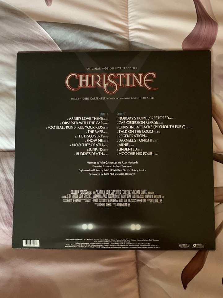 Vinyl (vinile) LP Christine John Carpenter 1983 soundtrack Movie | eBay