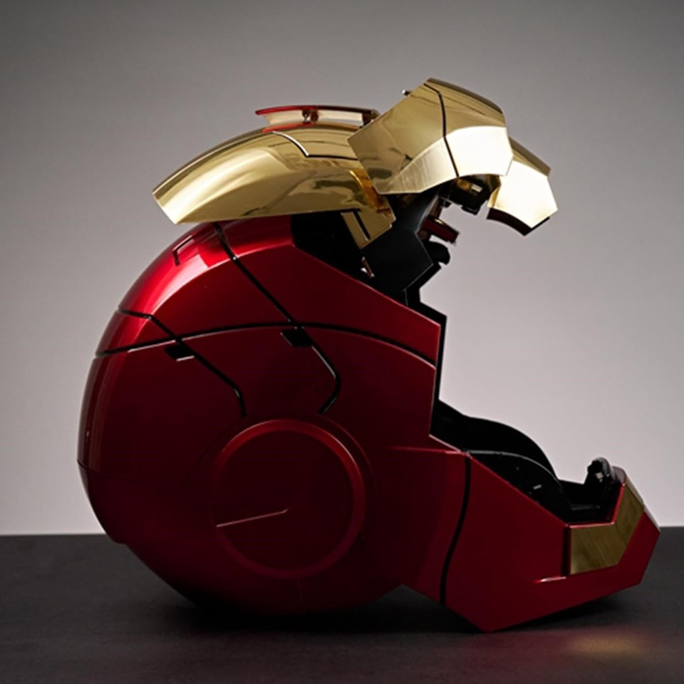 Iron Man Gold MK5 Helmet Electronic Voice Activated Open&Close Mask ...