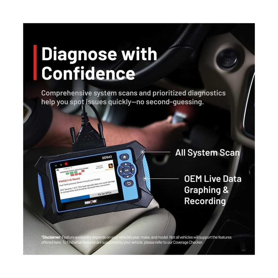 Innova SDS43 OBD2 Scanner Diagnostic Tool - Bidirectional Tablet ...