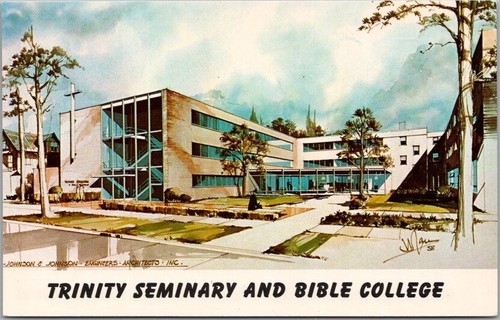 Chicago IL Postcard TRINITY SEMINARY AND BIBLE COLLEGE "Proposed ...