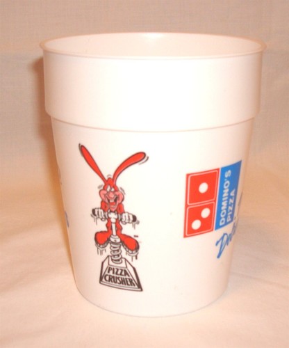 Domino's Pizza Avoid The Noid 4 inch plastic cup Nobody Delivers Better ...