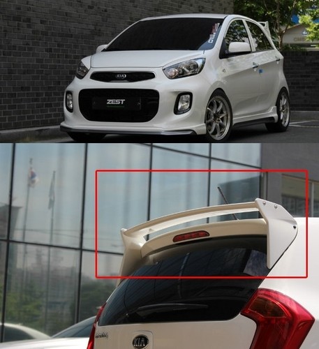 ZEST LED Rear Spoiler FRP Unpainted For KIA Picanto / All New Morning ...