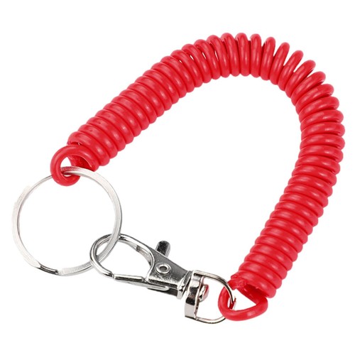 Retractable Coiled Fishing Lanyard Safety Rope Tether Grippers Rods ...