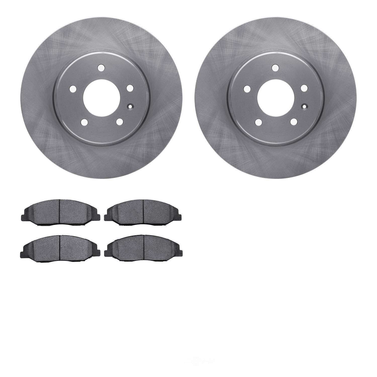 Disc Brake Kit-Rotors with 5000 Advanced Brake Pads DFC fits 2009 ...