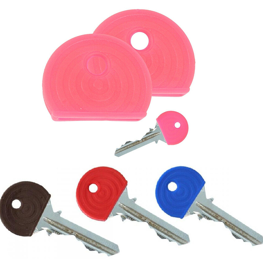 COLOURED KEY CAPS Keyring Top Toppers ID Marker Door Safe Lock Colour ...