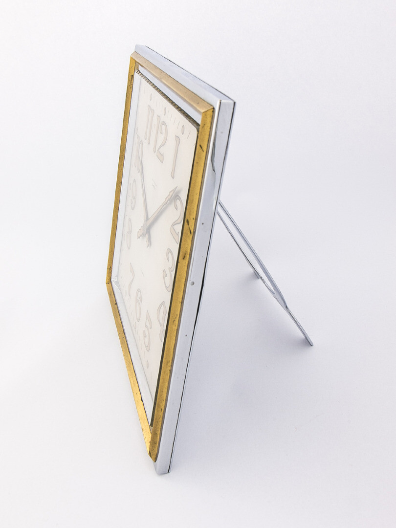 Omega Table Clock with 8 days movement art deco 1927 bi colour gold and ...