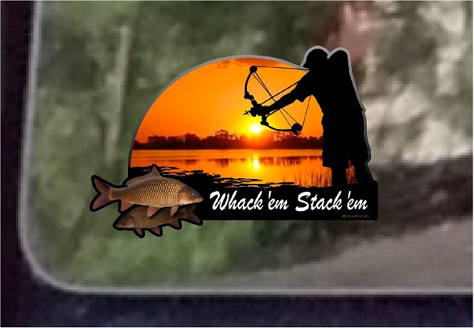 ProSticker 1535 (One) 4" x 6" Whack'em Stack'em Bowfishing Decal ...