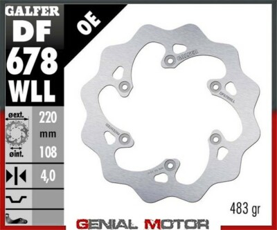 Galfer Rear Brake Disc WAVE FIXED SOLID 220x4mm CCM 404 DS 2003 | eBay