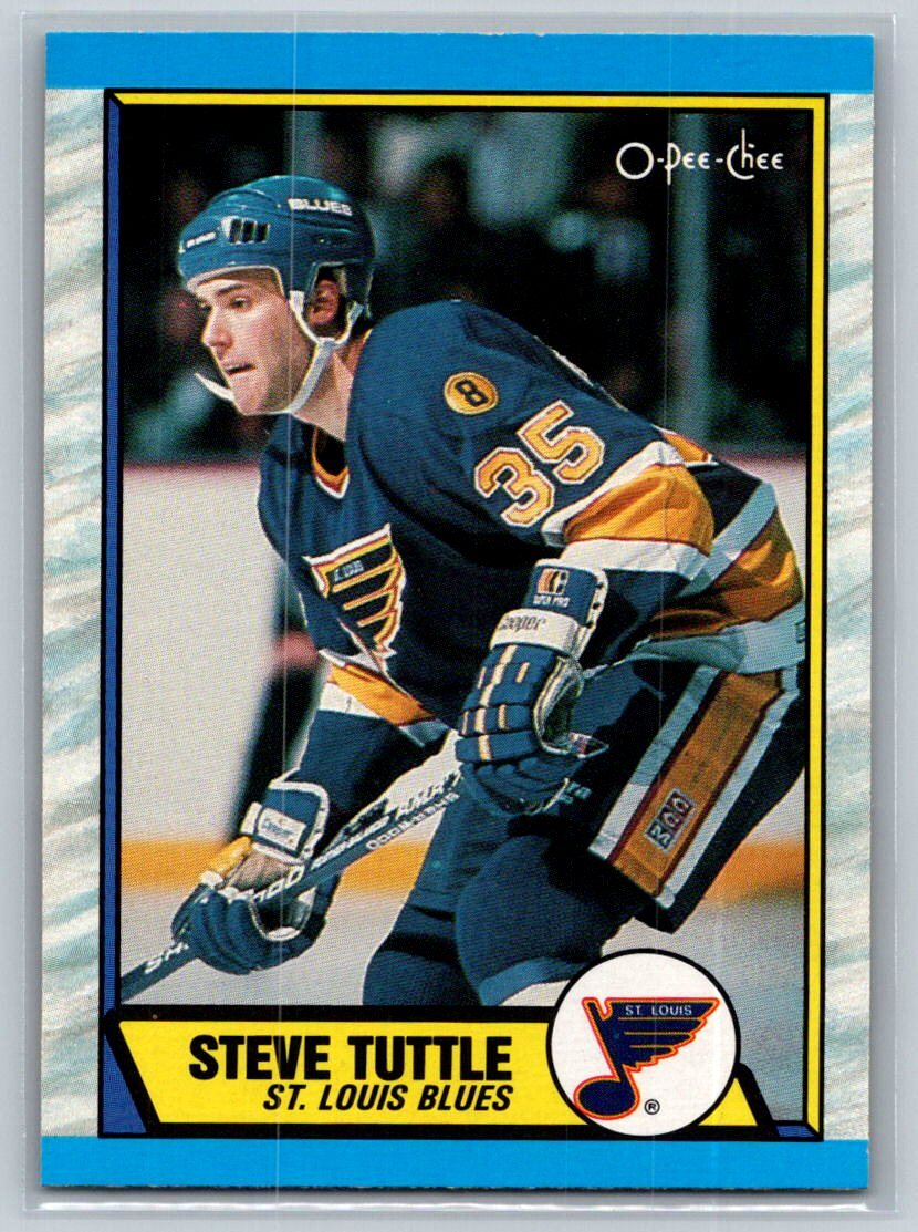 1989-90 O-Pee-Chee #157 Steve Tuttle St. Louis Blues Rookie Hockey Card ...