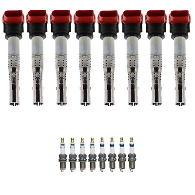 Bosch 8 Ignition Coil Denso 8 Iridium Power Spark Plug Kit For R8 S5 ...
