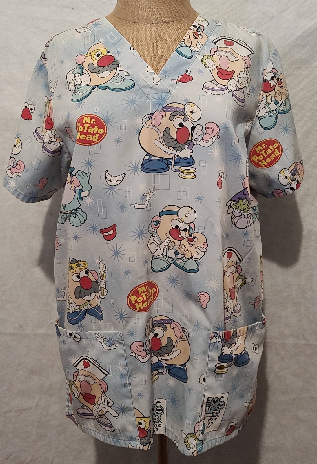 Mr. Potato Head Mrs. Potato Head Scrub shirt Nurse Do… - Gem