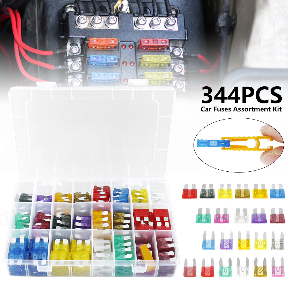 344x Mixed Blade Fuses 2A -40A Assorted Car Van Truck Boat HGV 12v 24v ...