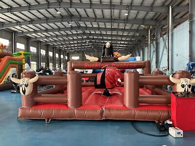 6x5x2.5m Inflatable Mechanical Bull Riding Rodeo Cowboy Bouncy For ...