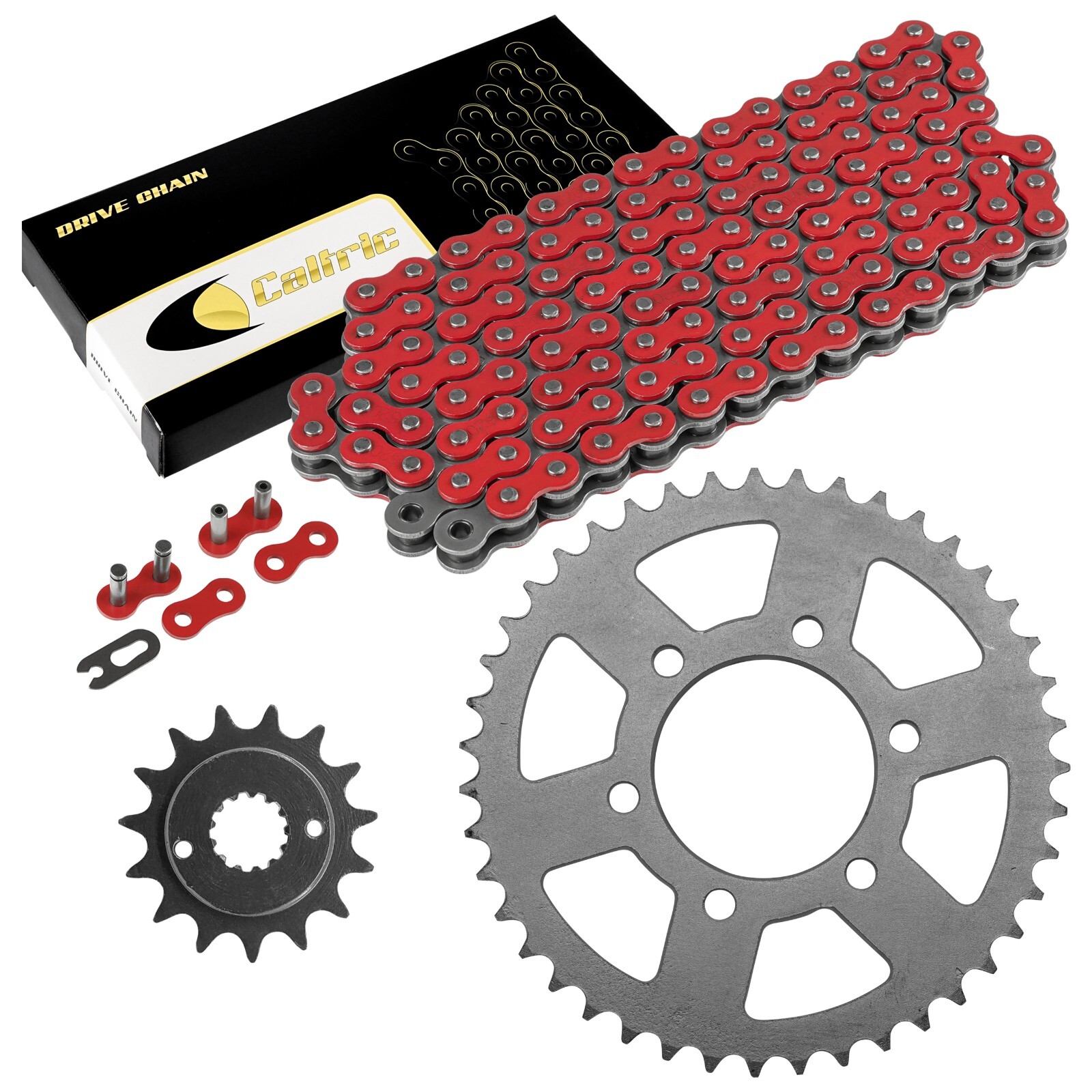 Red Drive Chain And Sprocket Kit for Kawasaki Ninja ZX-6R ZX636 2005 ...