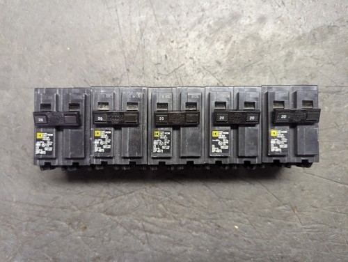 Lot Of 5 - Square D 20 Amp 2 Pole Type HOM Circuit Breakers | eBay
