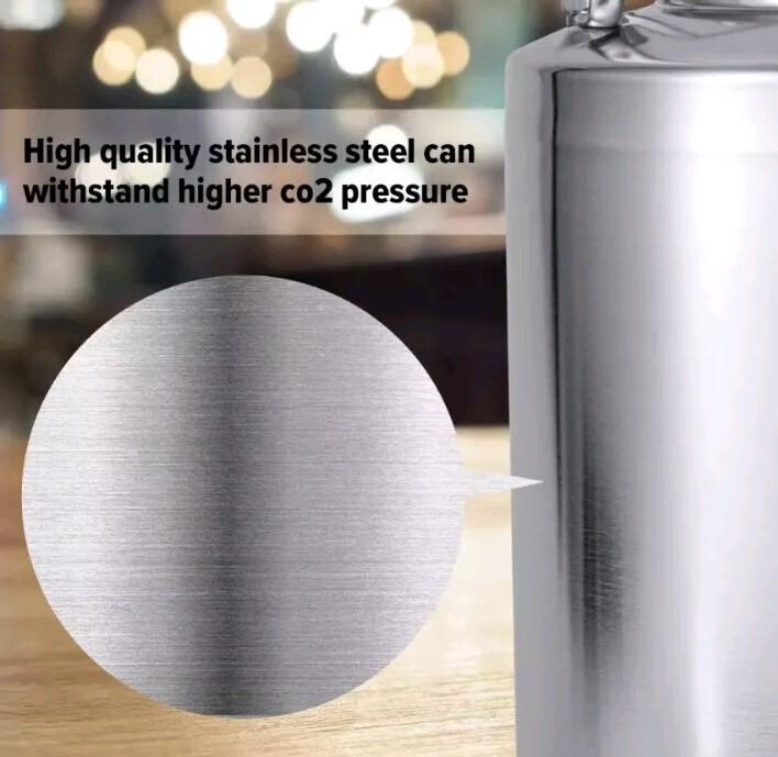 TMCRAFT 2.6 Gallon Mini Ball Lock Keg, Stainless Steel Double Ball Lock ...