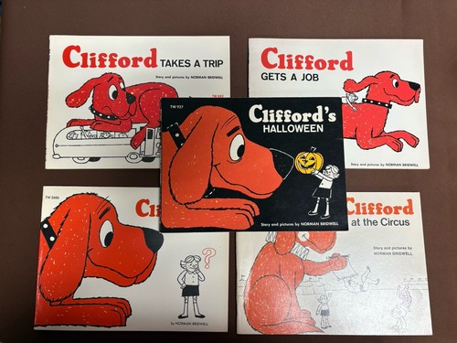 Book Lot 5 Clifford the Big Red Dog Vintage Children's Books Bridwell ...
