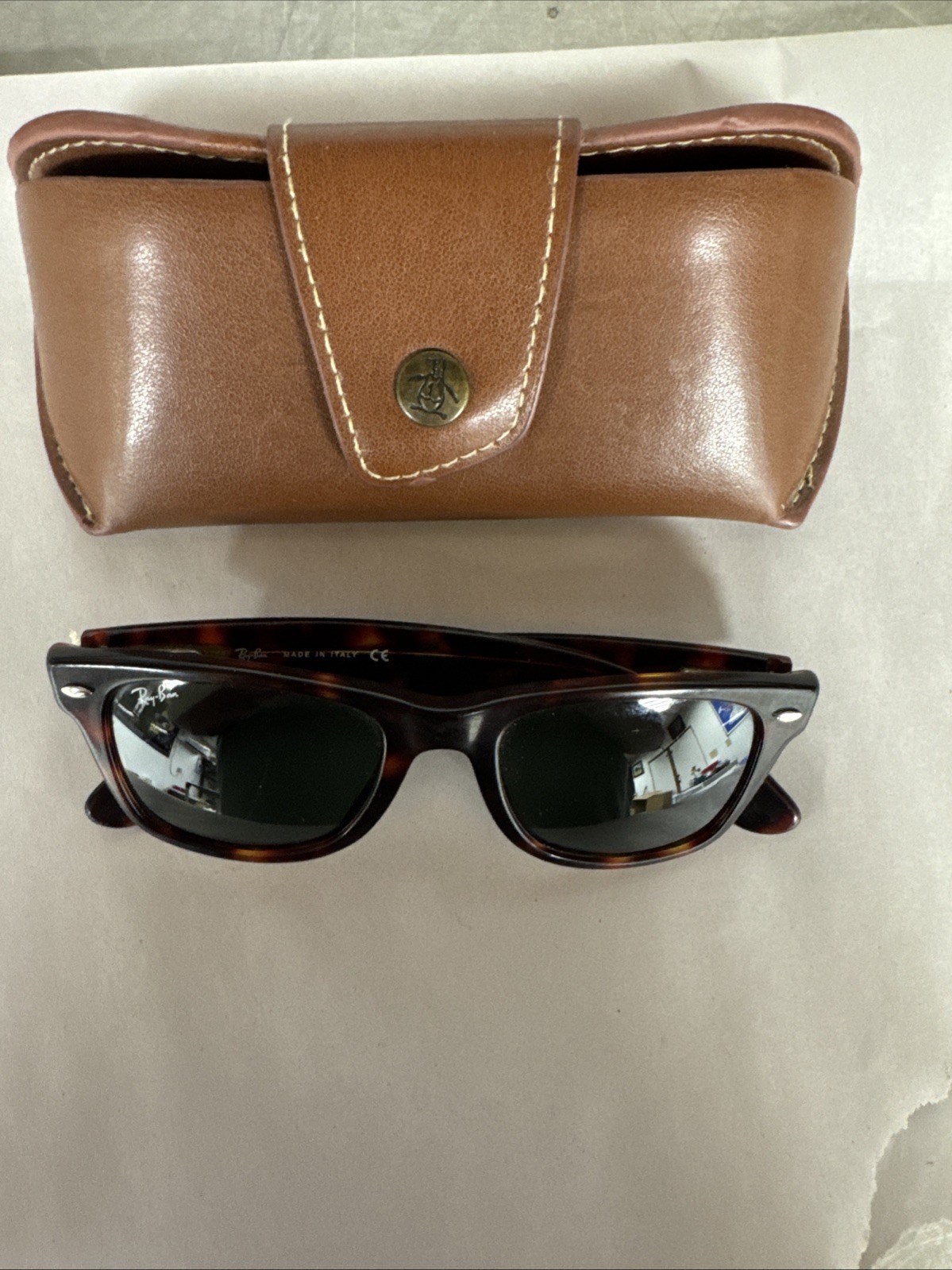 RAY-BAN WAYFARER RB 2113 909 BROWN HORN RIM Sunglasses 50-19 3N Loose ...