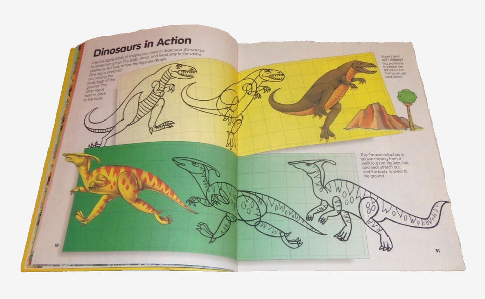 3 Walter Foster Animals I Can Draw Books Dinosaurs Horses Sea Creatures ...