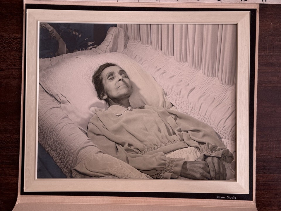 2 Vtg Mortuary Funeral Home Viewing Deceased Post Mortem Old Woman ...