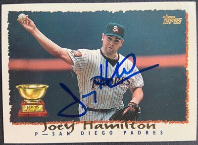 Joey Hamilton San Diego Padres Autographed Signed 1995 Topps Card #54 ...