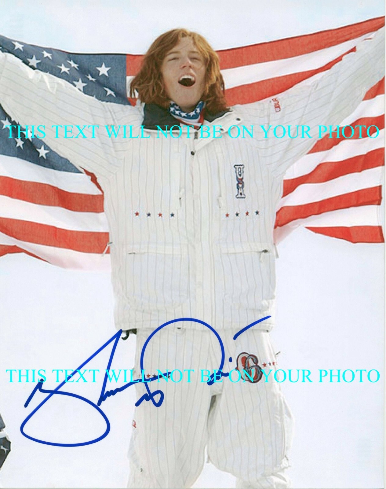 SHAUN WHITE SIGNED AUTOGRAPH 8x10 RPT PHOTO OLYMPICS SNOWBOARDING GOLD ...