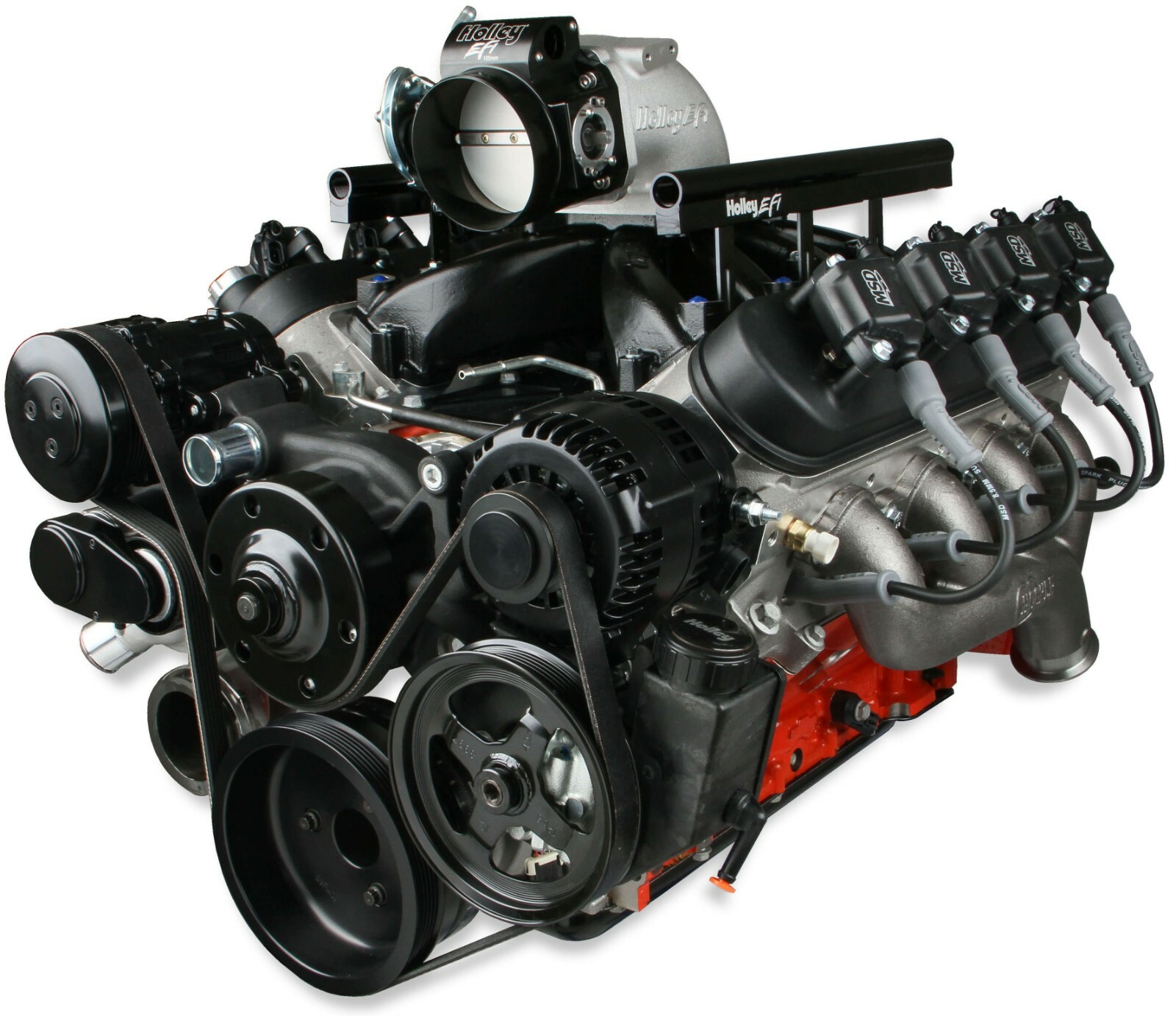 Holley 20-180BK Premium LS Black Mid-Mount Complete Accessory Drive Kit ...