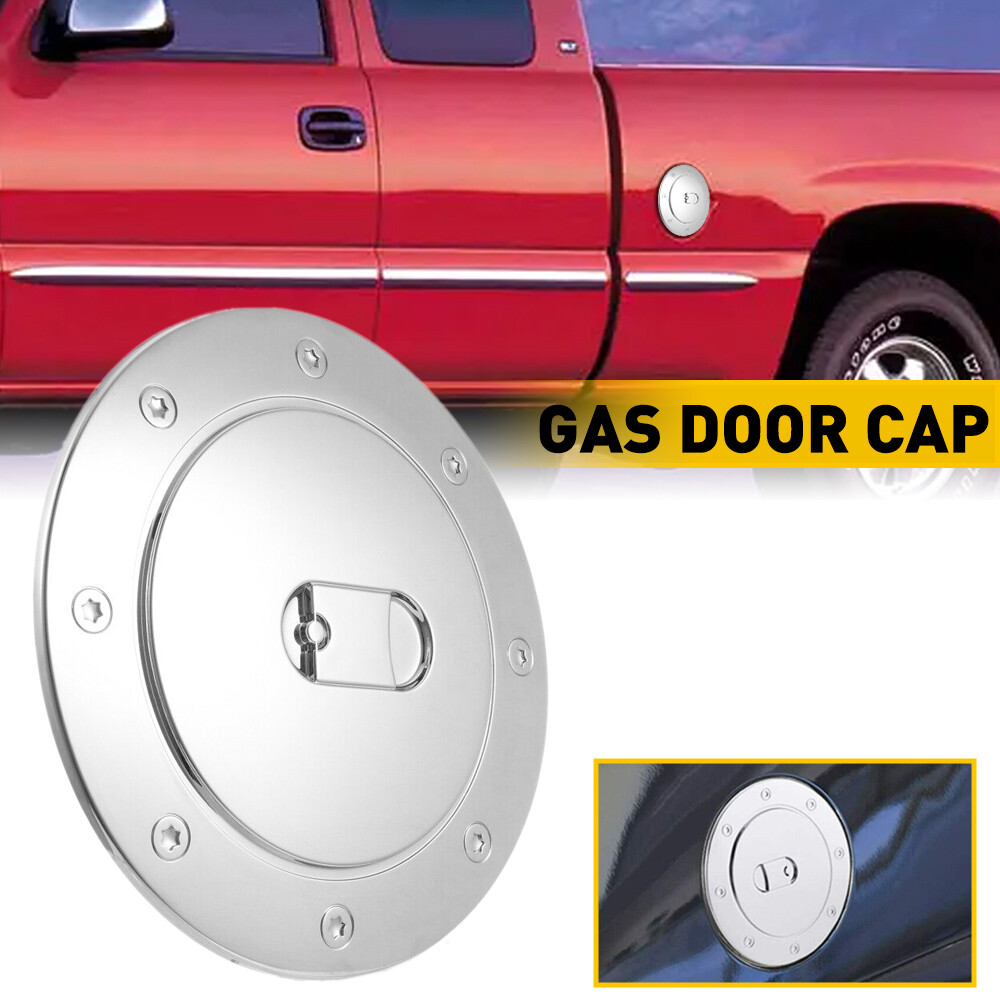 Chrome ABS Fuel Tank Gas Door Cap Cover for Chevy Silverado GMC Sierra ...