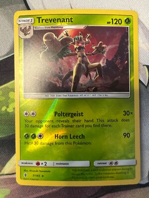 Trevenant 7/145 Guardians Rising Reverse Holo Rare Pokémon Card NM-M | eBay