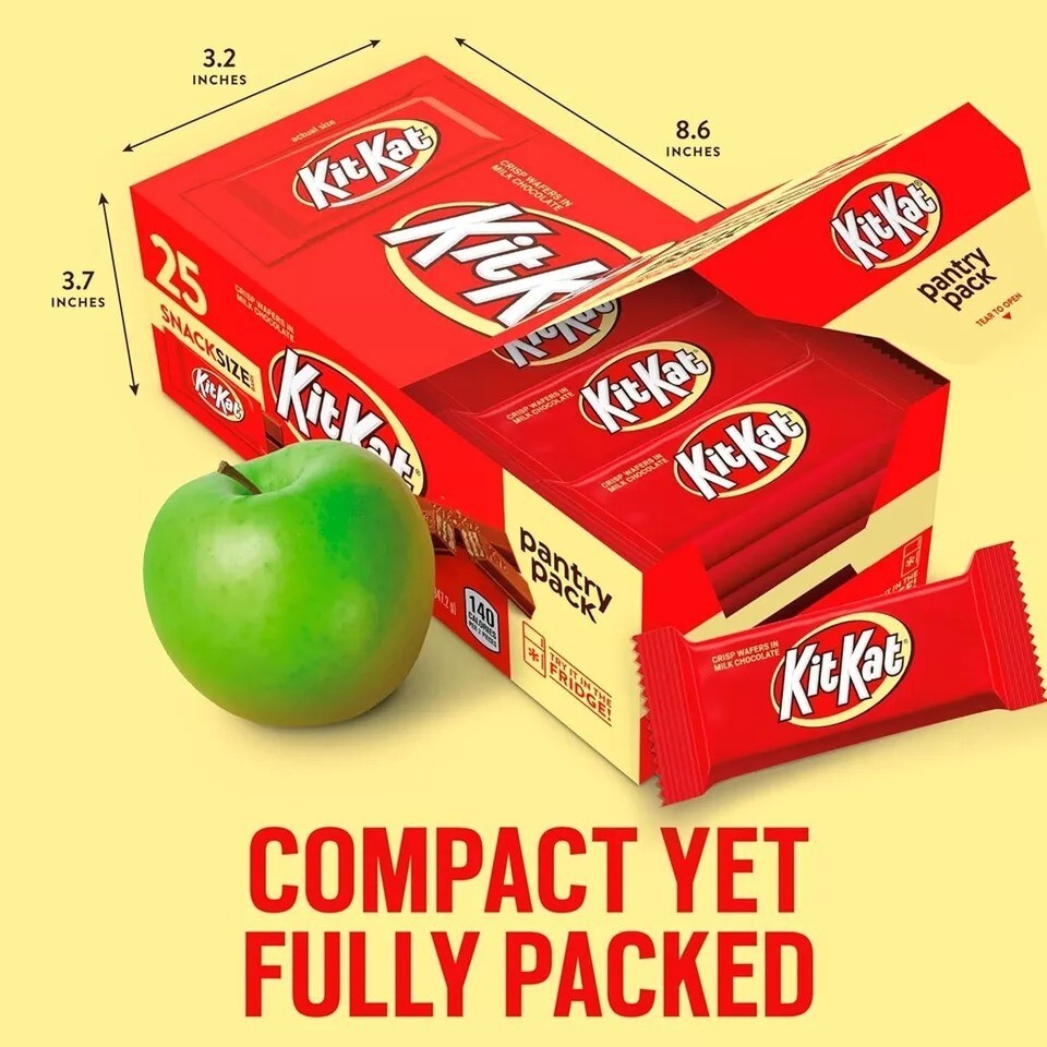 KIT KAT Milk Chocolate Wafer Snack Size, Candy Pantry Pack, 12.25 oz ...
