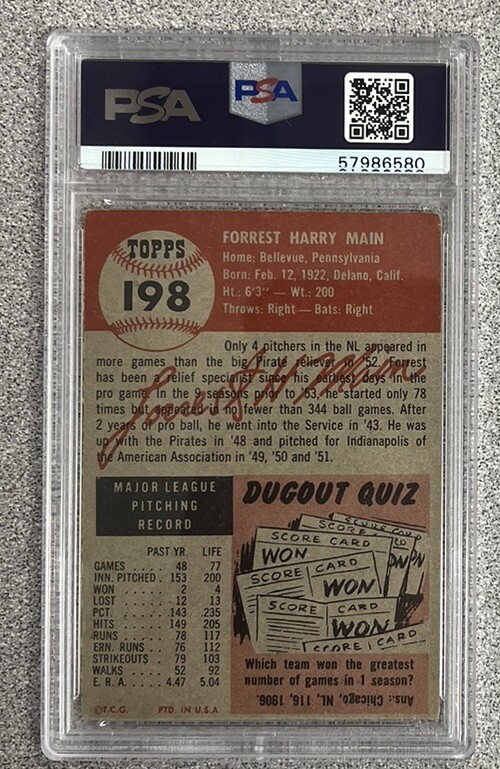 1953 Topps - #198 Forrest Main for sale online | eBay
