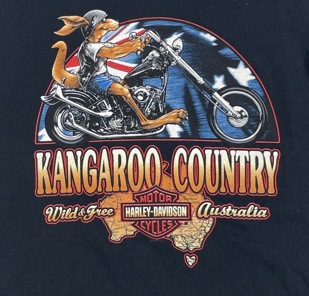 Harley-Davidson Kangaroo Country Australia Black Shor… - Gem