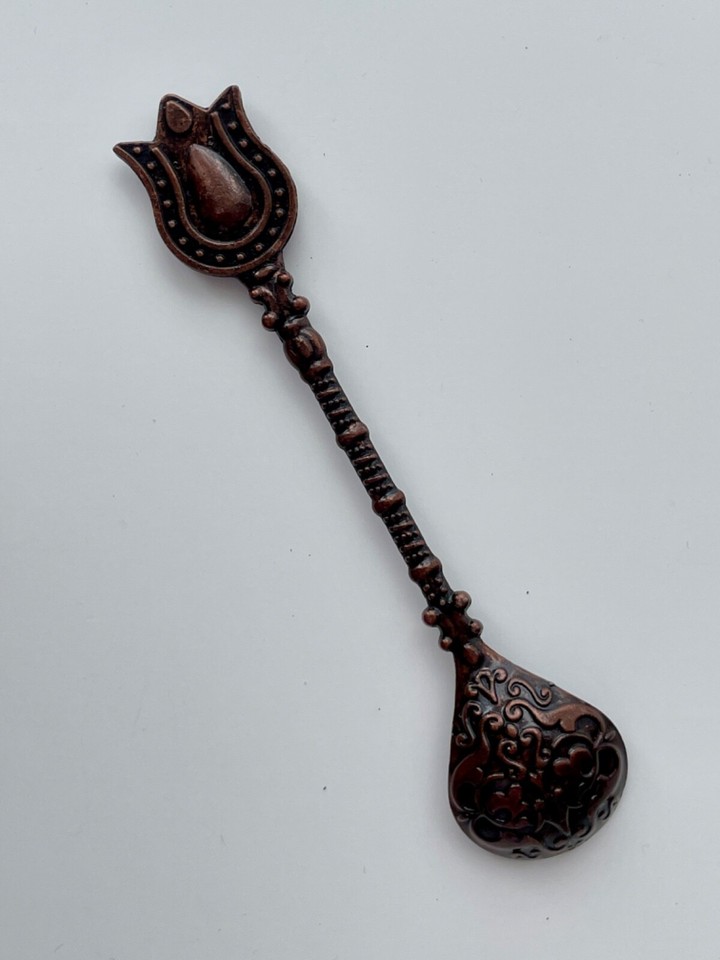 Turkish Tulip Spoon | High-Quality Zamak, Acrylic Stone - Choose Color ...