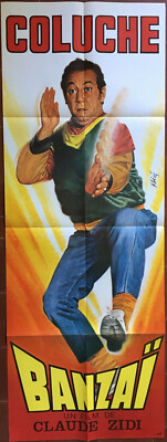 Affiche BANZAI Claude Zidi COLUCHE Valérie Mairesse 60x160cm | eBay