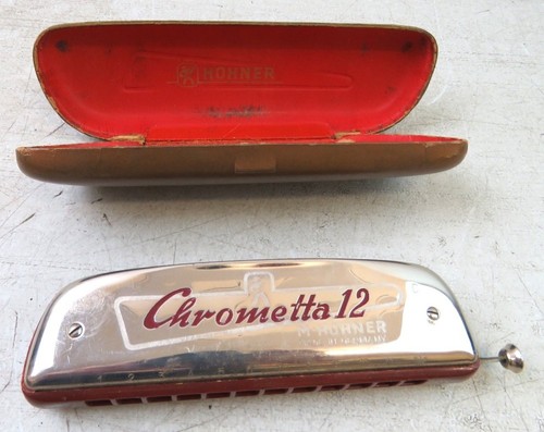 VINTAGE HOHNER CHROMETTA 12 CHROMATIC HARMONICA IN HARD CASE | eBay