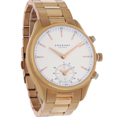 Kronaby Sekel Men's Smartwatch Rose Gold IP Stainless Quartz Watch ...