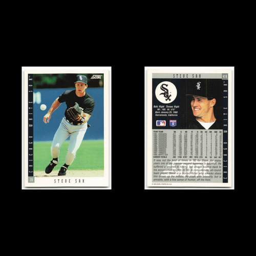 Steve Sax #418 1993 Score Chicago White Sox Baseball Card MLB NM | eBay