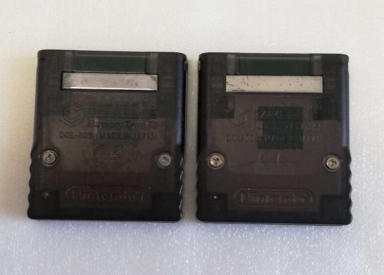 Nintendo GameCube 59 & 251 Memory Card Set OEM Genuine POLISHED FOUR ...