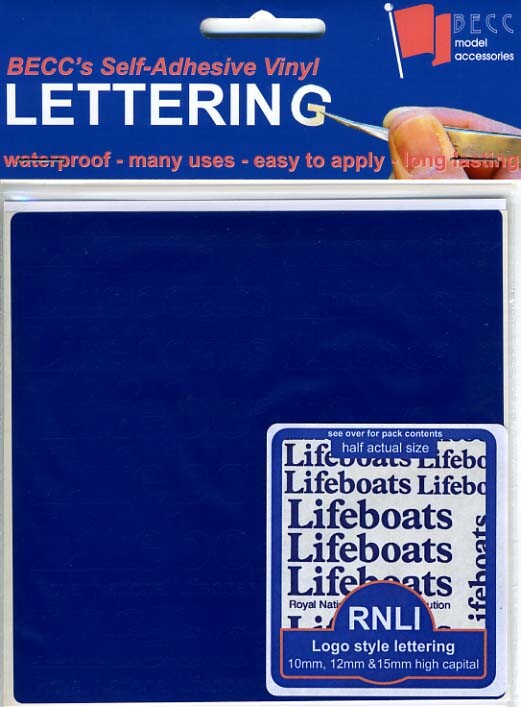 Becc Lifeboat Lettering Bliss Vinyl Decals for modelling Model Boats ...