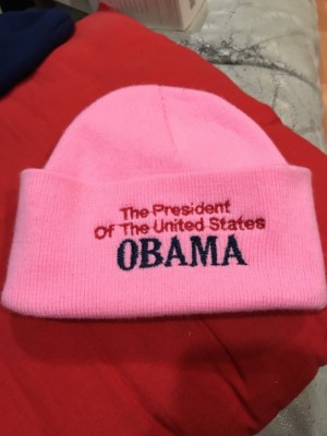 OBAMA THE PRESIDENT OF THE UNITED STATES PINK BEANIE CAP HAT ...