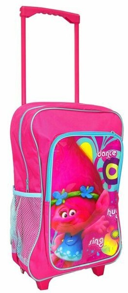 Girls Trolls Deluxe Kids Luggage Trolley Backpack Cabin Bag Suitcase on ...