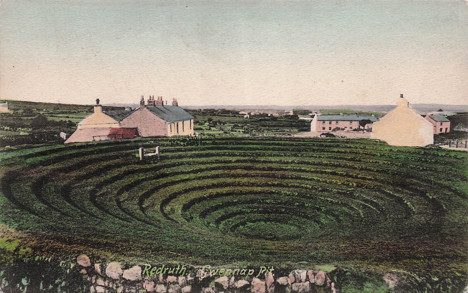 Redruth Gwennap Pit Cornwall, England Copper Mine Vtg Postcard F43 | eBay