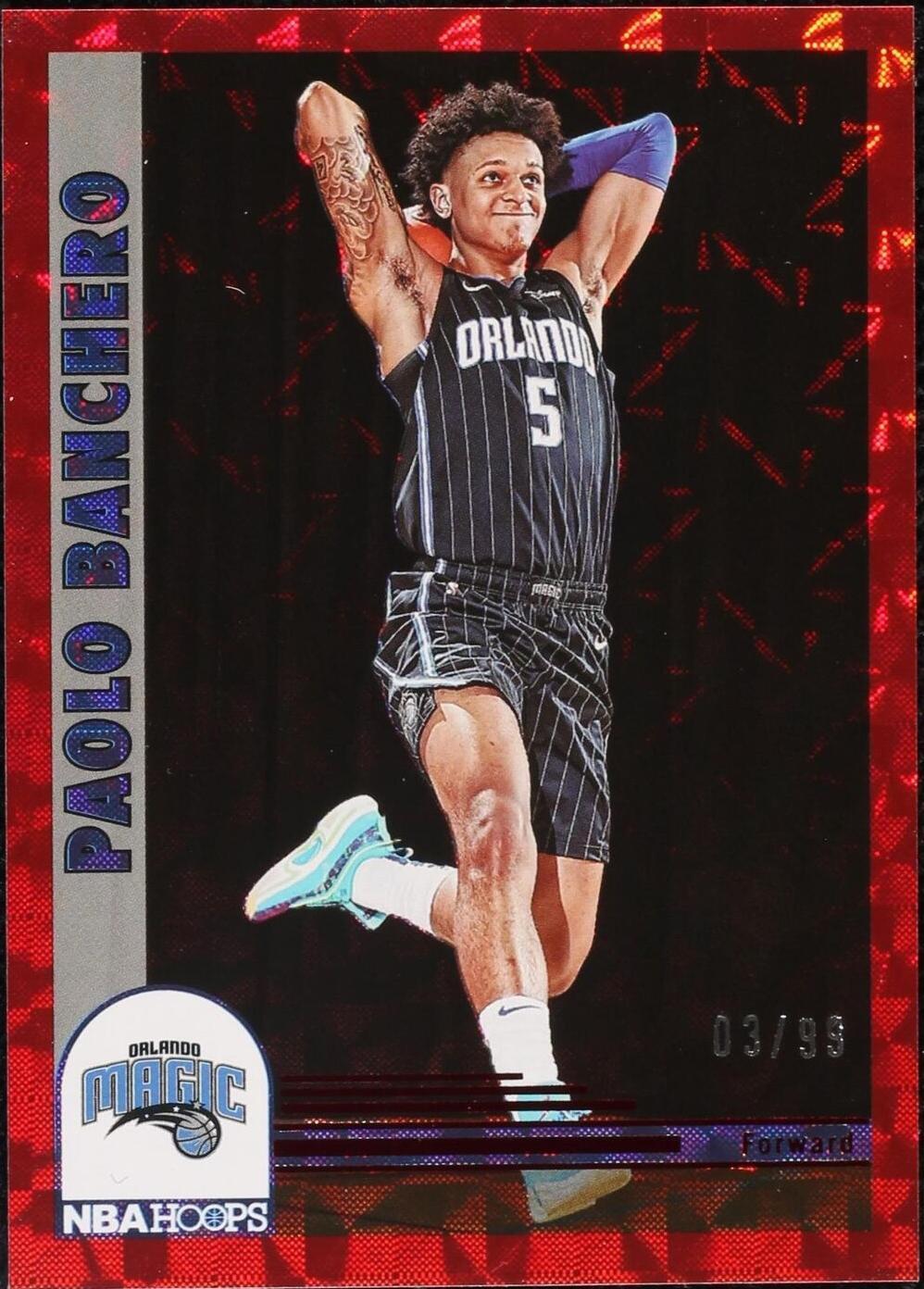 2022-23 Panini NBA Hoops - Hoops Tribute Paolo Banchero #281 Hyper Red ...