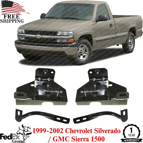 New Front Bumper Brackets Kit For 1999-2002 Chevy Silverado / Sierra ...