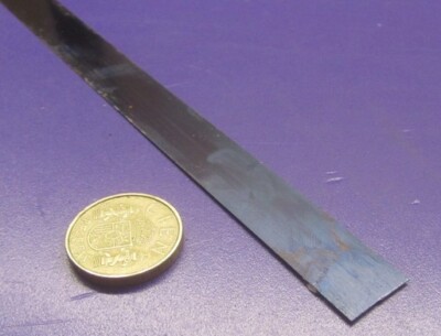 1095 Hard Blue Tempered Spring Steel Shim .020" Thick x .625" Wide x ...