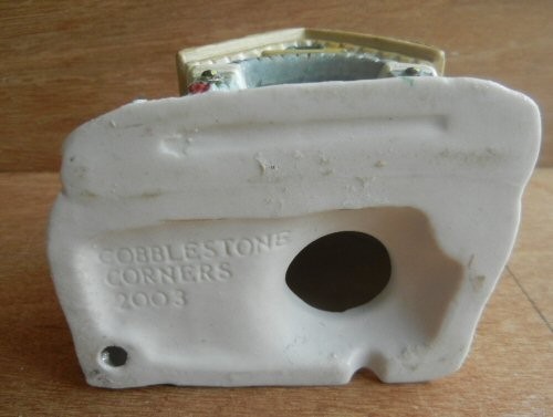 COBBLESTONE CORNERS 2003 HOUSE W/WOOD PILES VILLAGE ACCESSORY GLITTERED ...