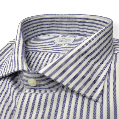 Camicia UOMO cotone doppio ritorto regular rigata "MIRCAM" 39 41 42 45 ...